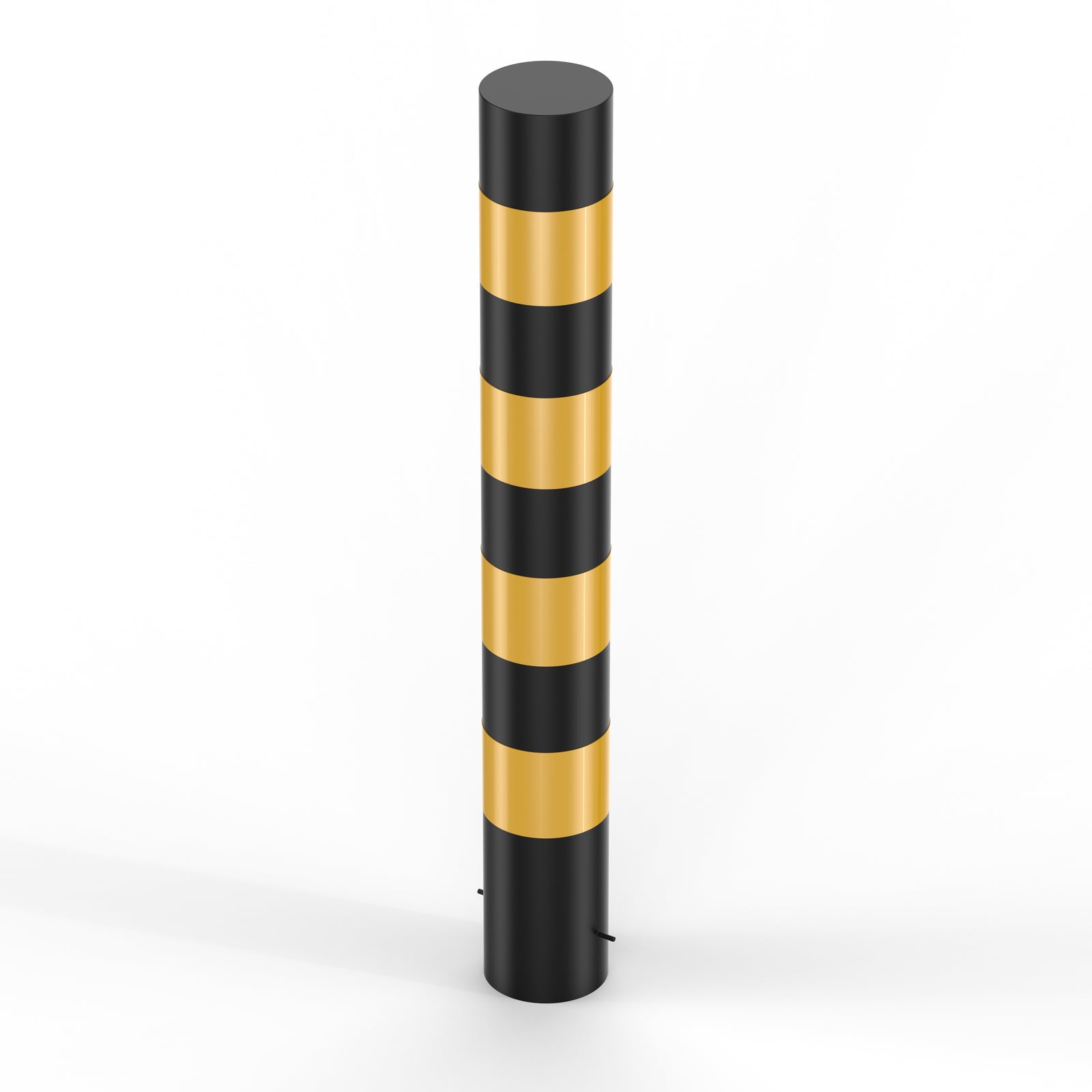 Heavy Duty Bollard Hi-Vis Black & Yellow (Dia 168mm & 194mm - 1200mm a ...
